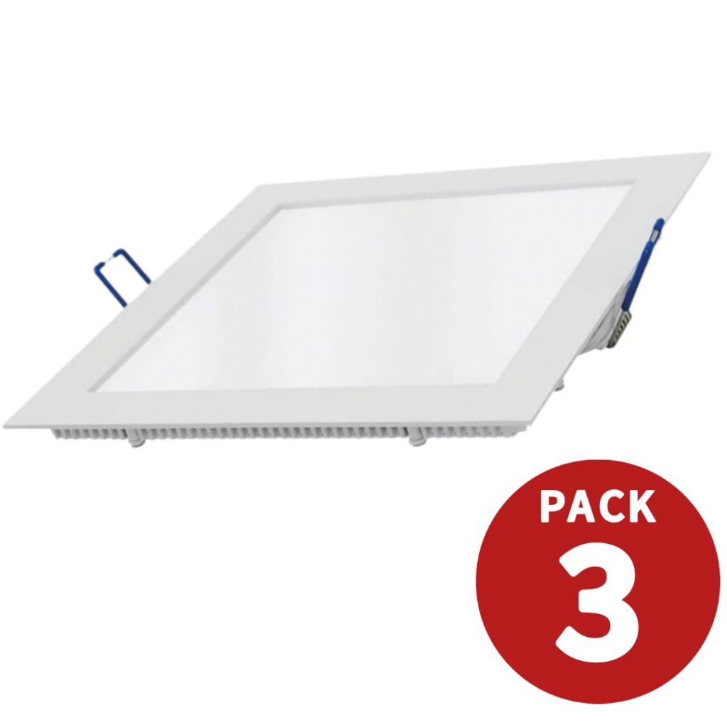 Panel Led Embutido 12w Luz Fría Vellmax Pack 3 Unidades – Work LED