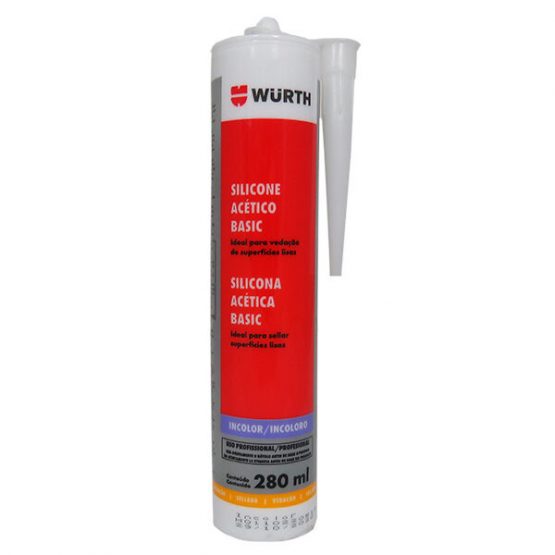 Silicona Acética Basica Negra 280ml Wurth Pack 6 Unidades – Work LED